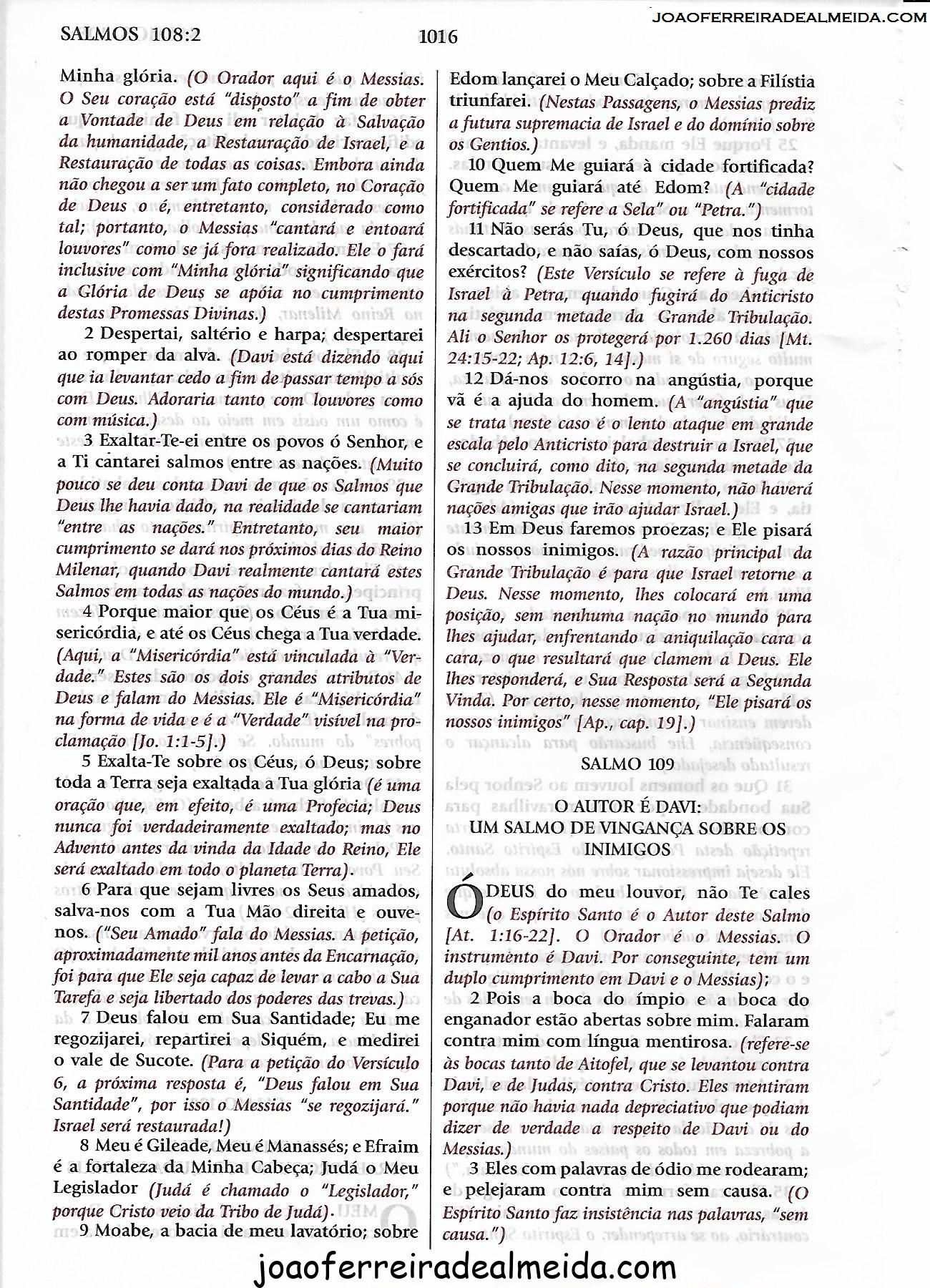 Salmo 109 Estudo - Bíblia Portuguesa João Ferreira